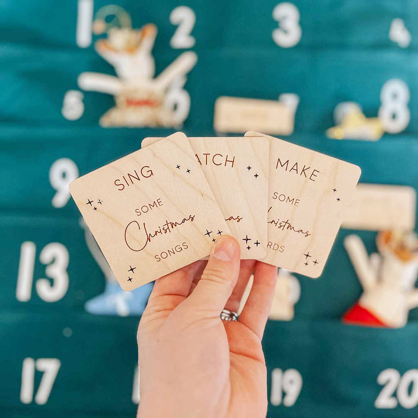 Wooden Advent Calendar Activity Cards | Reusable Advent Cards for Kids ...